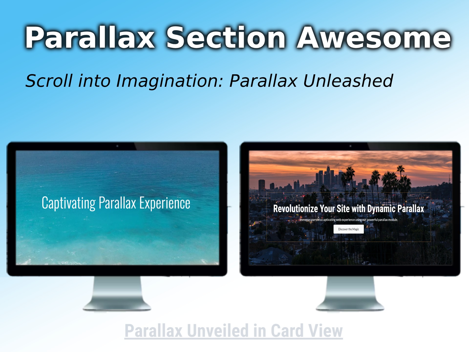 Parallax Section Awesome Module by codkdops